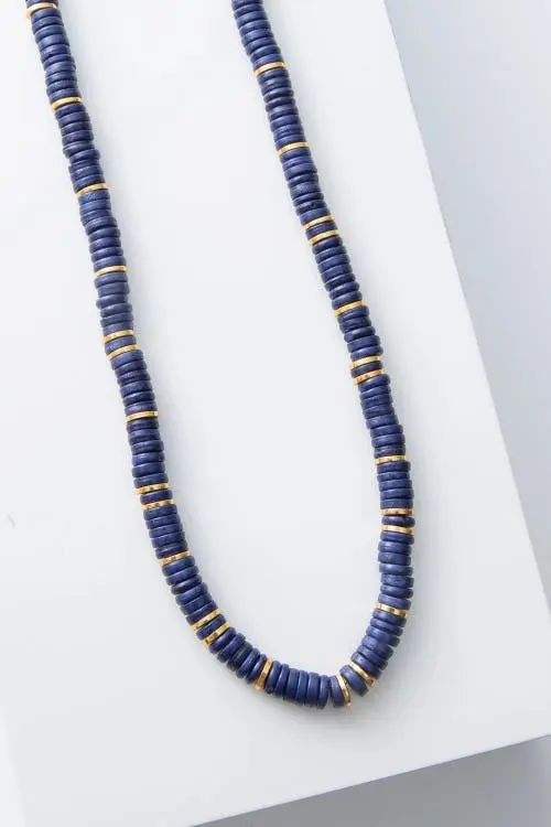 NOONDAY COLLECTION Heishi Necklace - Navy