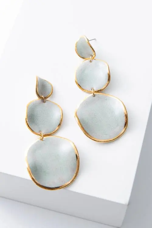 NOONDAY COLLECTION Stacked Spheres Drop Earrings - Ivory