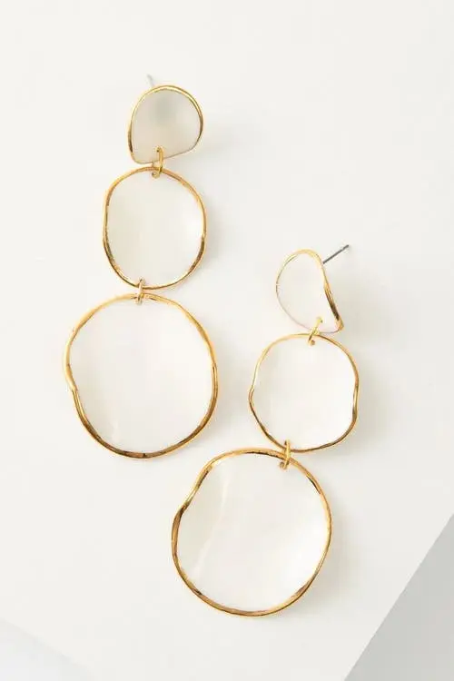 NOONDAY COLLECTION Stacked Spheres Drop Earrings - White