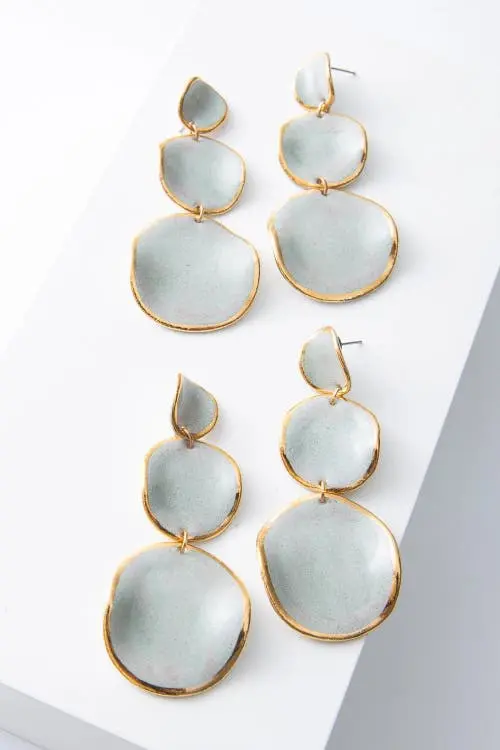 NOONDAY COLLECTION Stacked Spheres Drop Earrings - White