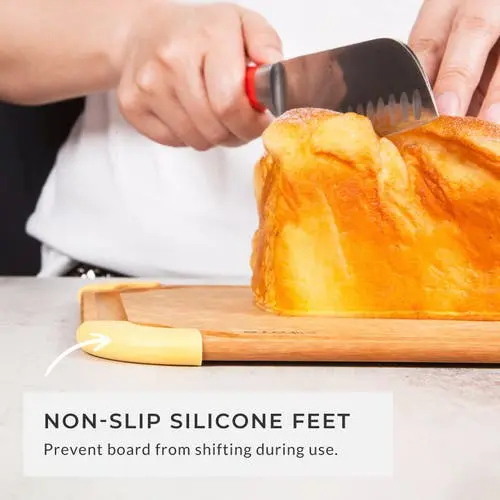 ELIHOME Premium Series 10 X 13 X 1/4 Cutting Boardnon Slip & Color Codedmedium