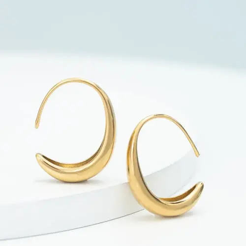 STARFISH PROJECT Crescent Moon Thread Drop Earrings