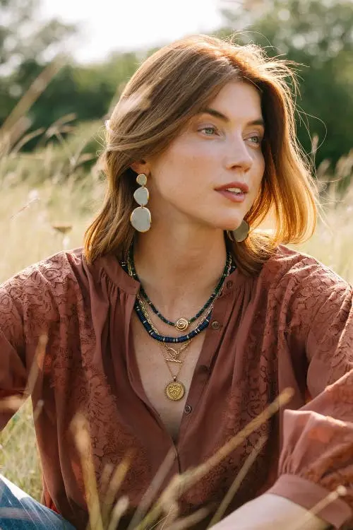NOONDAY COLLECTION Casted Snail Agate Necklace