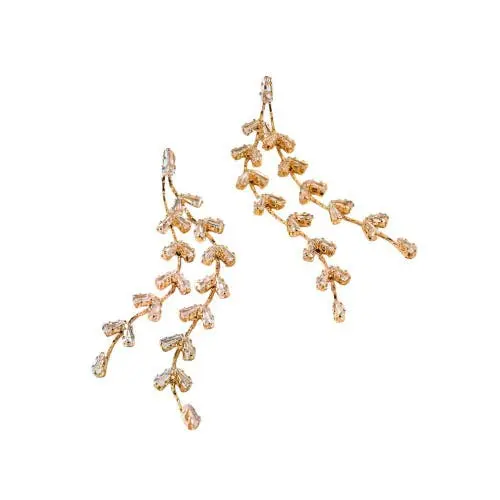 STARFISH PROJECT Graceful Willow Zircon Dangle Earrings - Gold