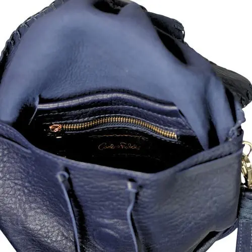 Carlos Falchi Medium Butterfly Bag - Navy