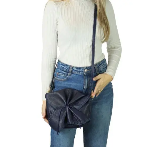 Carlos Falchi Medium Butterfly Bag - Navy