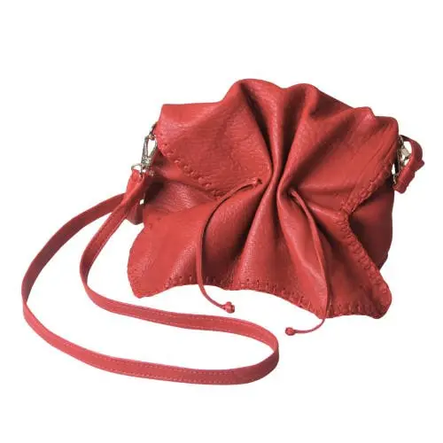 Carlos Falchi Medium Butterfly Lambskin Bag - Red
