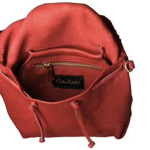 Carlos Falchi Medium Butterfly Lambskin Bag - Red