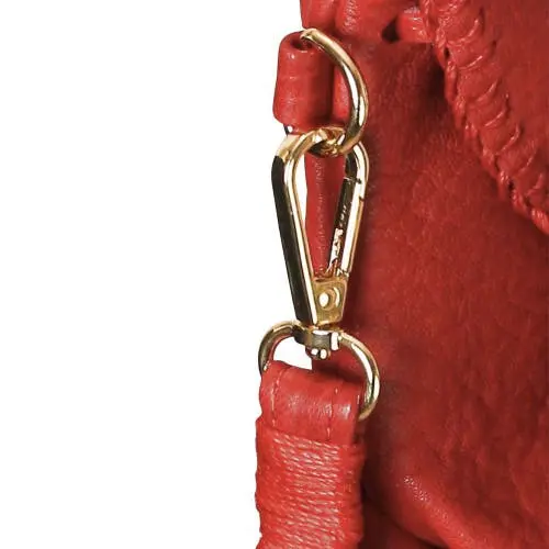 Carlos Falchi Medium Butterfly Lambskin Bag - Red