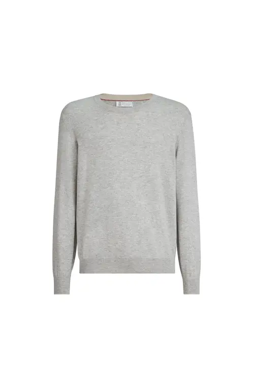 Brunello Cucinelli Cashmere Crewneck Sweater - Pebble