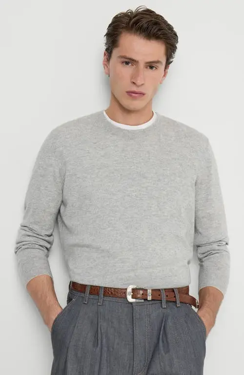 Brunello Cucinelli Cashmere Crewneck Sweater - Pebble