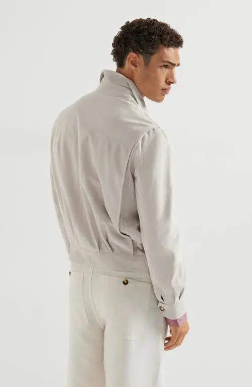 Brunello Cucinelli Suede Jacket - Sand