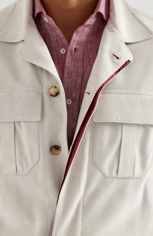 Brunello Cucinelli Suede Jacket - Sand
