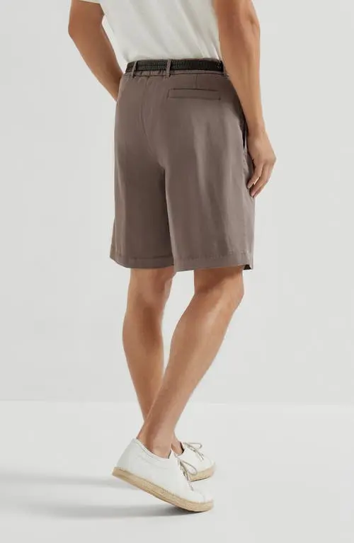 Brunello Cucinelli Garment-dyed Bermuda Shorts - Hazelnut