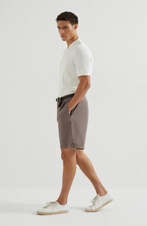 Brunello Cucinelli Garment-dyed Bermuda Shorts - Hazelnut