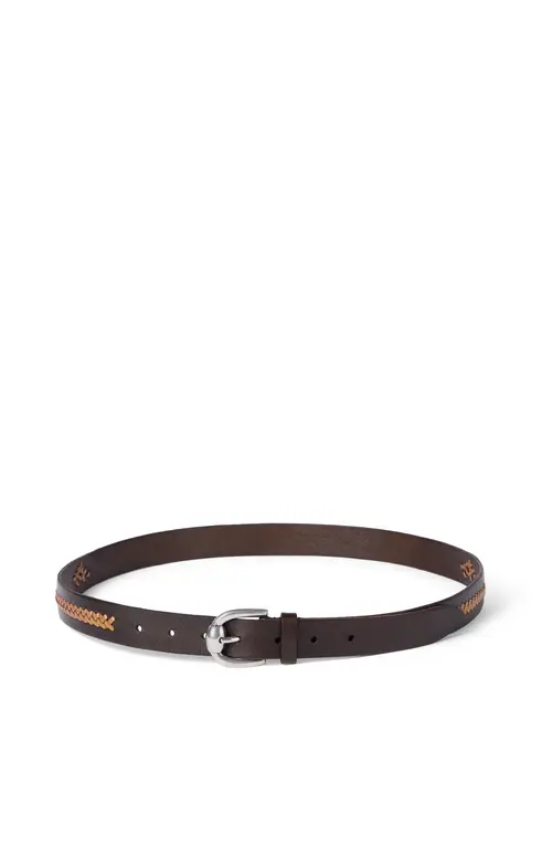 Brunello Cucinelli Leather Braided Belt - Chocolate