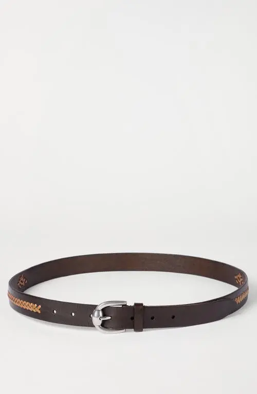 Brunello Cucinelli Leather Braided Belt - Chocolate