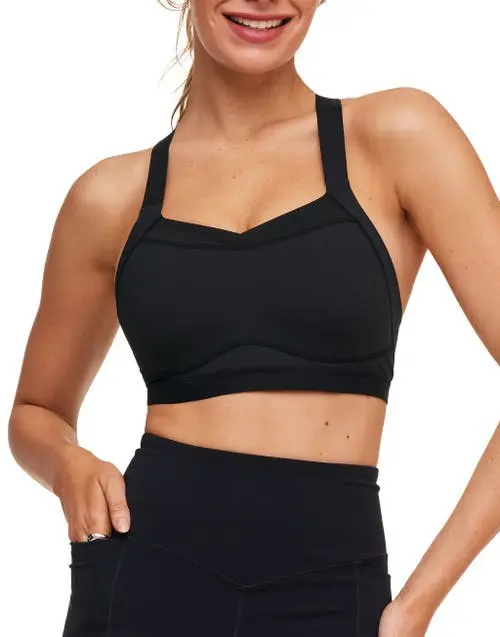 ADORE ME Brylee High Support Sports Bra - Black