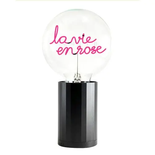 MITB La Vie En Rose Portable Table Lamp - Black