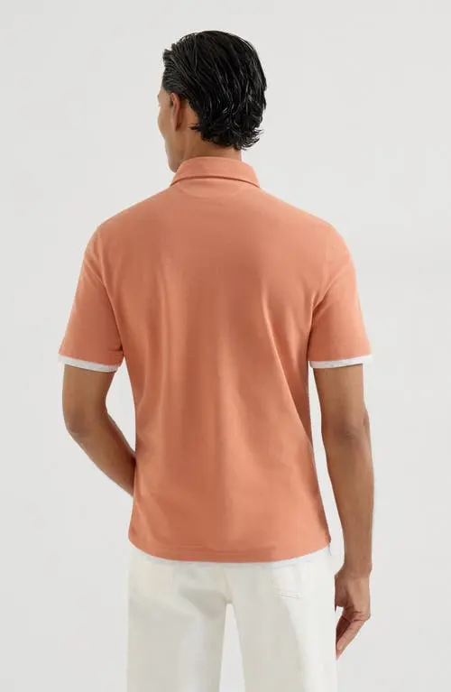 Brunello Cucinelli Piqué Polo Shirt - Apricot