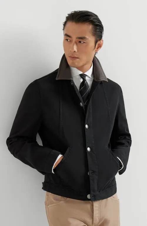 Brunello Cucinelli Garment-dyed Outerwear Jacket - Black