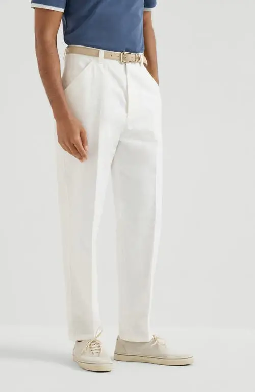 Brunello Cucinelli Panama Trousers - Snow