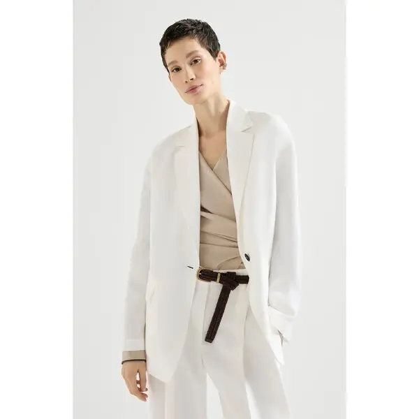 Brunello Cucinelli Fluid Twill Blazer - Panama