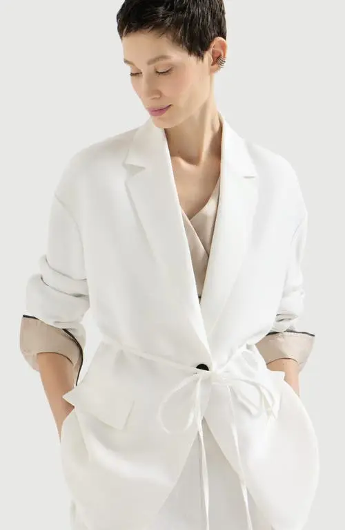 Brunello Cucinelli Fluid Twill Blazer - Panama