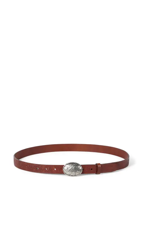 Brunello Cucinelli Calfskin Belt - Mahogany