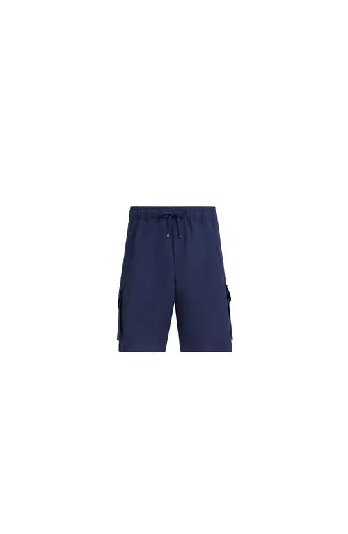 Brunello Cucinelli Bermuda Shorts With Cargo Pockets - Blue