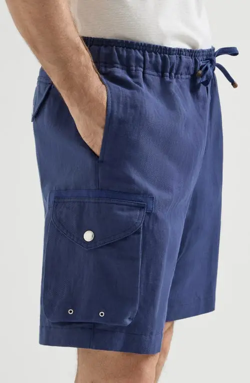 Brunello Cucinelli Bermuda Shorts With Cargo Pockets - Blue