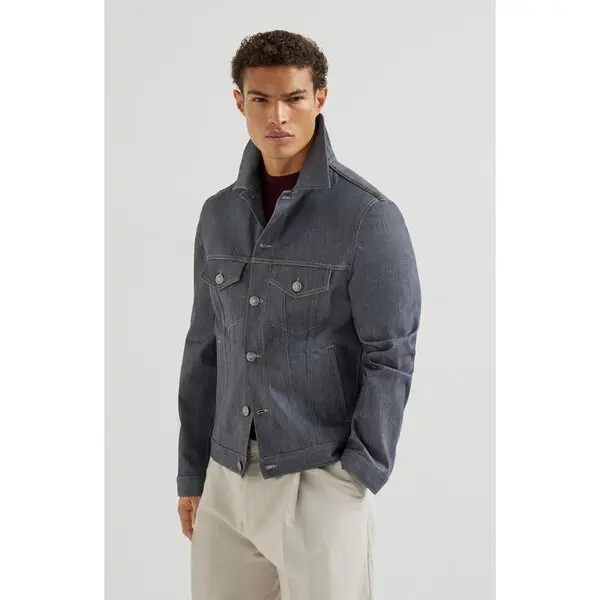 Brunello Cucinelli Denim Four-pocket Jacket - Medium Grey