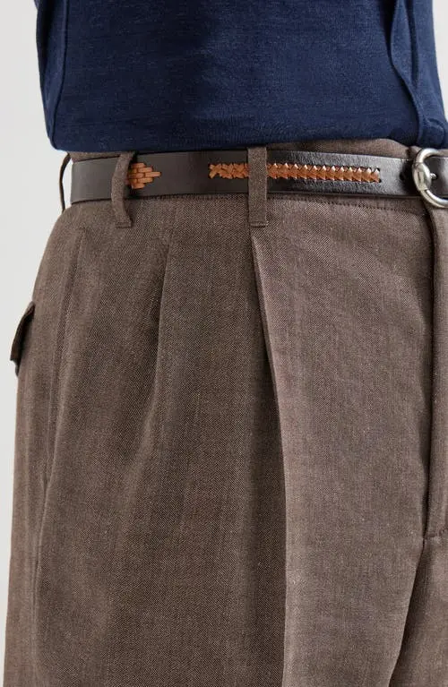 Brunello Cucinelli Chevron Trousers - Hazelnut