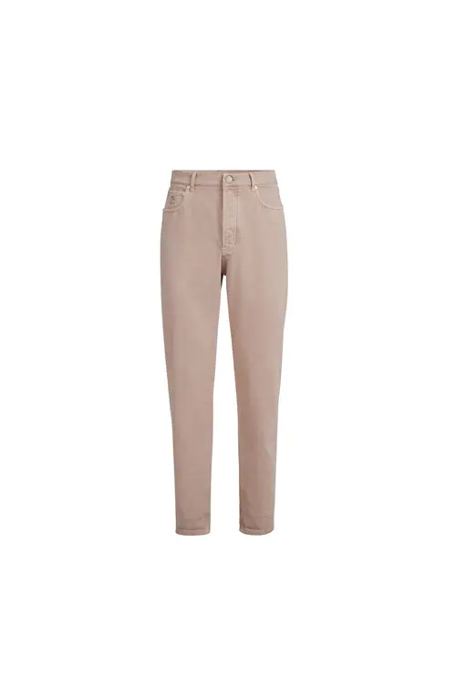 Brunello Cucinelli Garment-dyed Denim Trousers - Light Brown