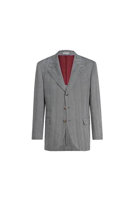 Brunello Cucinelli Chevron Pattern Blazer