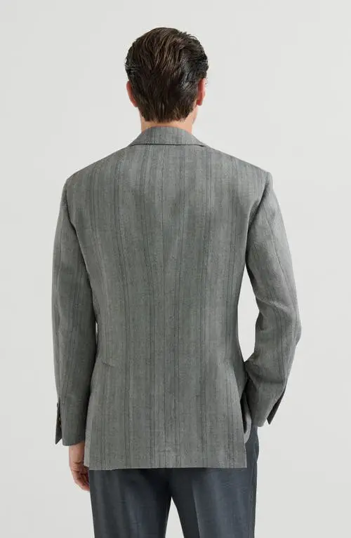 Brunello Cucinelli Chevron Pattern Blazer