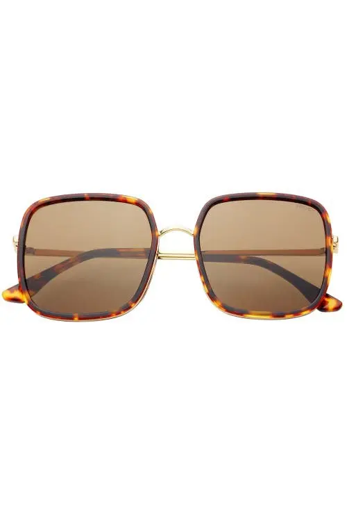 FREYRS EYEWEAR Cosmo Square Oversized Sunglasses - Dark Tortoise