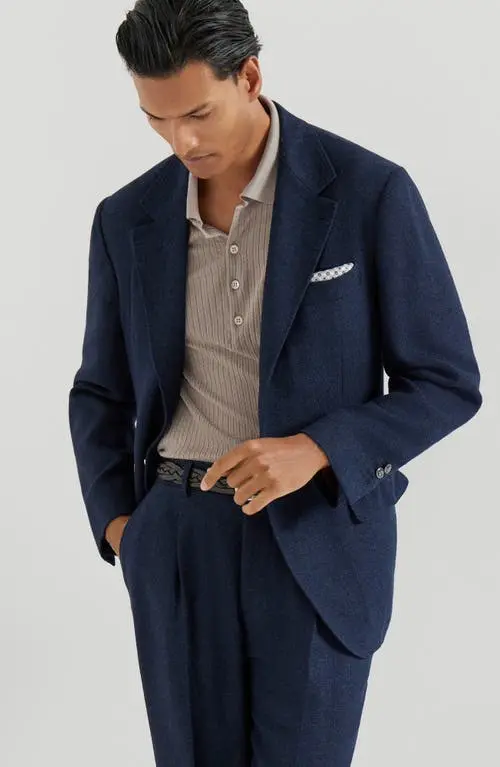 Brunello Cucinelli Hopsack Deconstructed Blazer