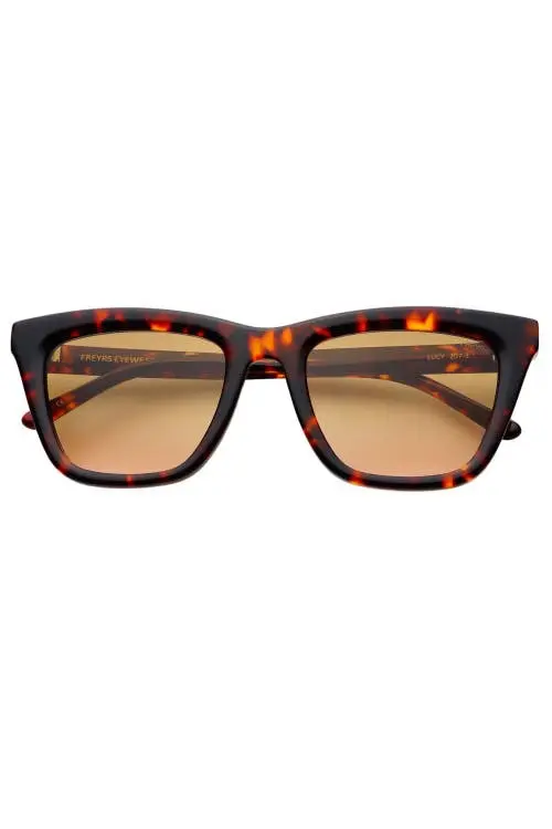 FREYRS EYEWEAR Lucy Square Sunglasses - Brown Tortoise