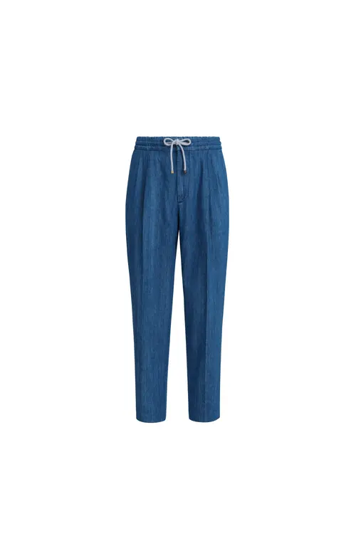 Brunello Cucinelli Lightweight Denim Trousers - Medium Denim