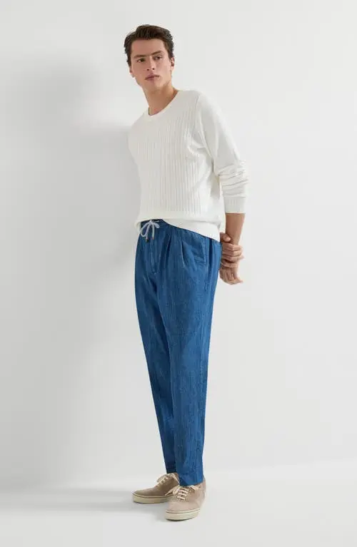 Brunello Cucinelli Lightweight Denim Trousers - Medium Denim