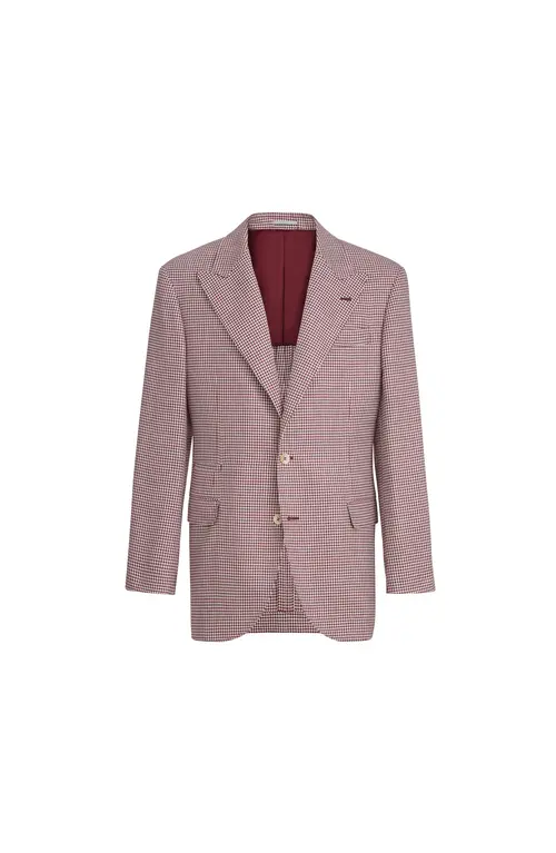 Brunello Cucinelli Houndstooth Pattern Blazer