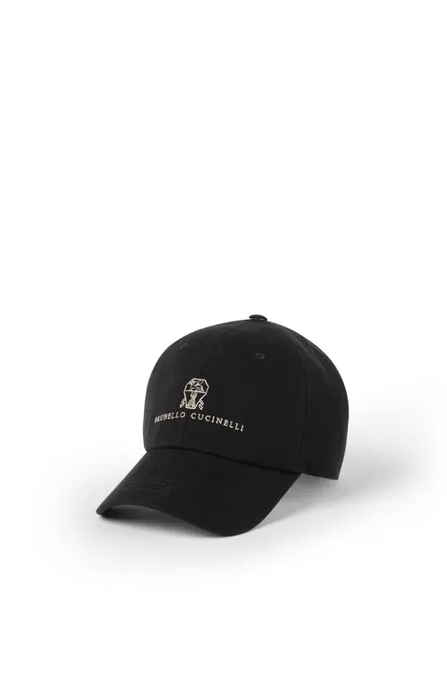Brunello Cucinelli Baseball Cap With Logo - Black