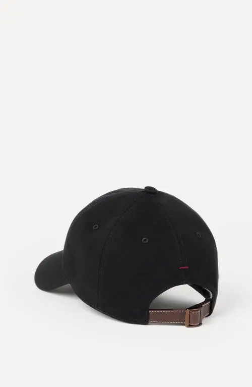 Brunello Cucinelli Baseball Cap With Logo - Black