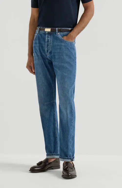 Brunello Cucinelli Lightweight Five-pocket Denim Trousers - Medium Denim