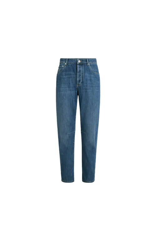 Brunello Cucinelli Lightweight Five-pocket Denim Trousers - Medium Denim