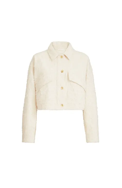 Brunello Cucinelli Denim Outerwear Jacket - Ivory