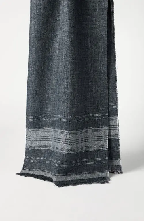 Brunello Cucinelli Linen Scarf - Anthracite