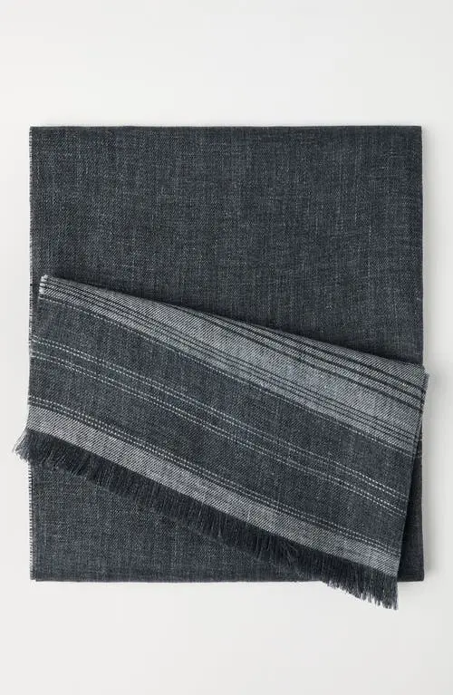 Brunello Cucinelli Linen Scarf - Anthracite
