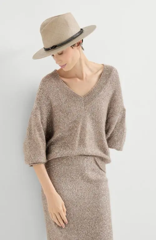 Brunello Cucinelli Sequin Embellished Sweater - Light Brown
